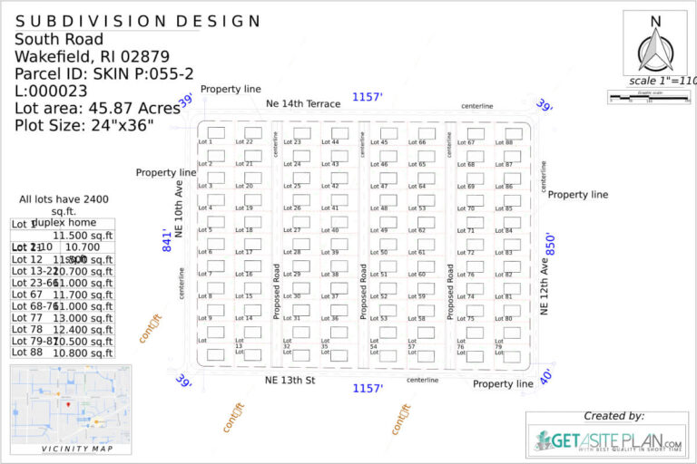 Subdivision Plan and Design - Layout and Site Planning - Get A Site Plan