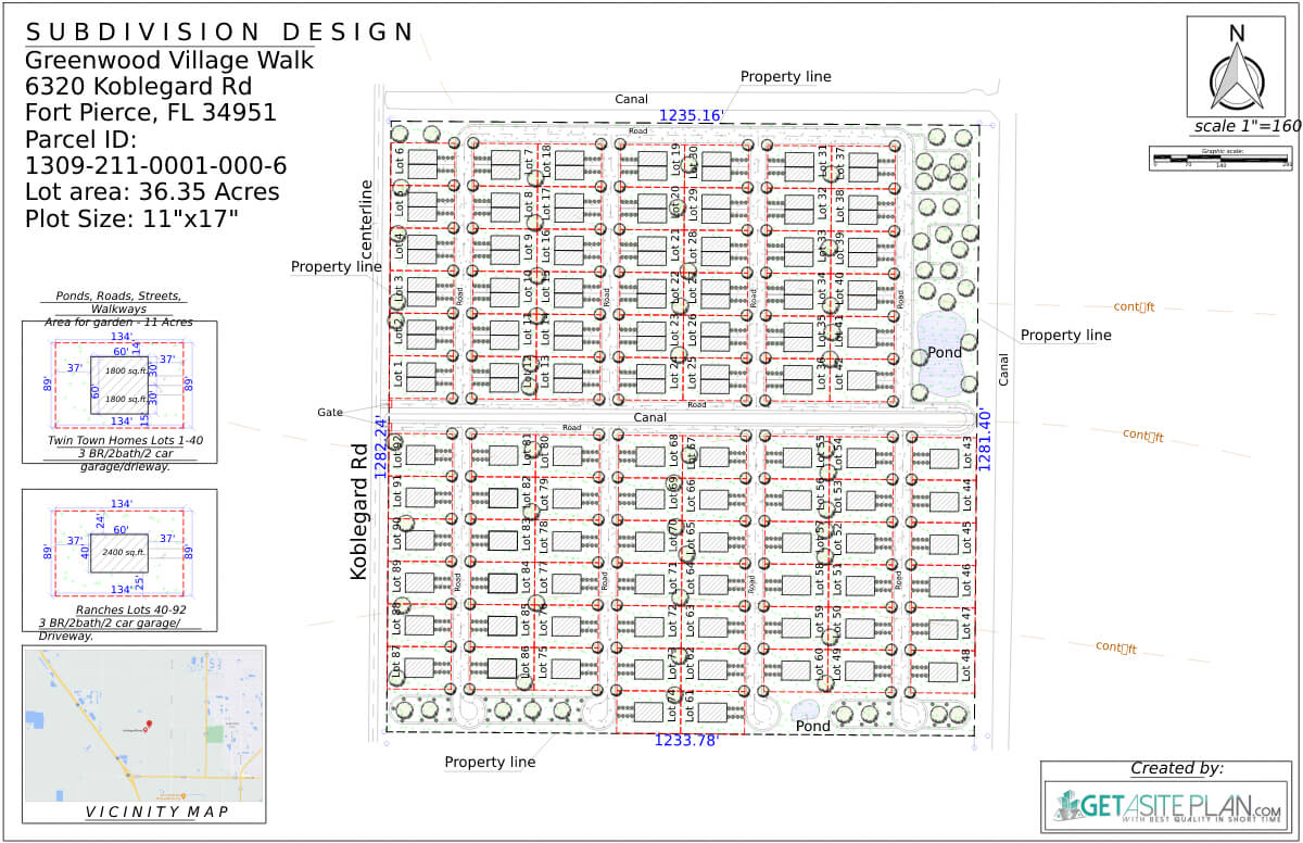 Subdivision Plan and Design - Layout and Site Planning - Get A Site Plan